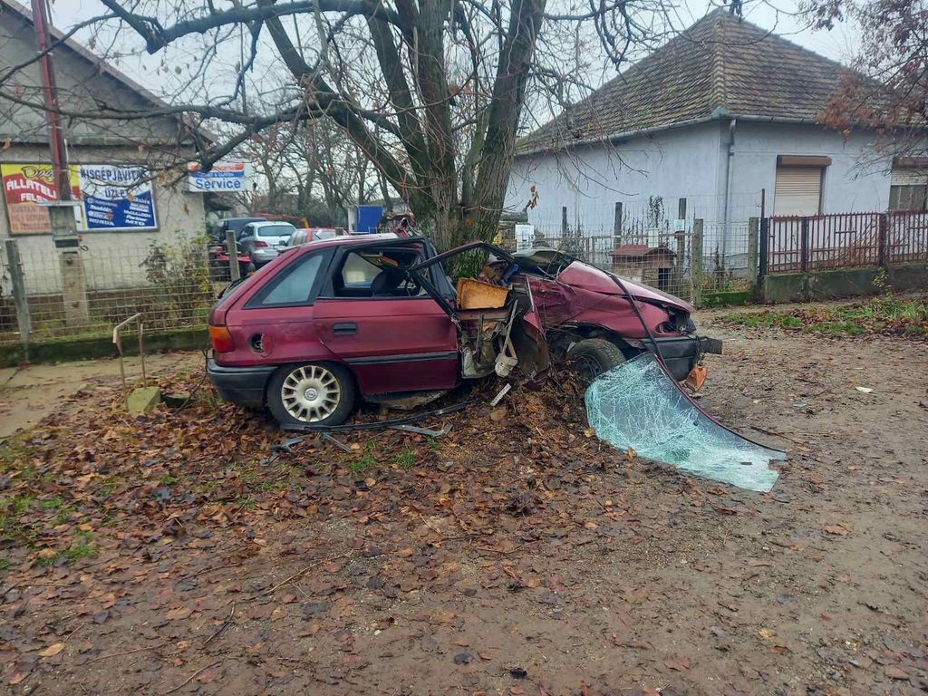 Fának csapódott egy autó Berettyóújfaluban | HAON