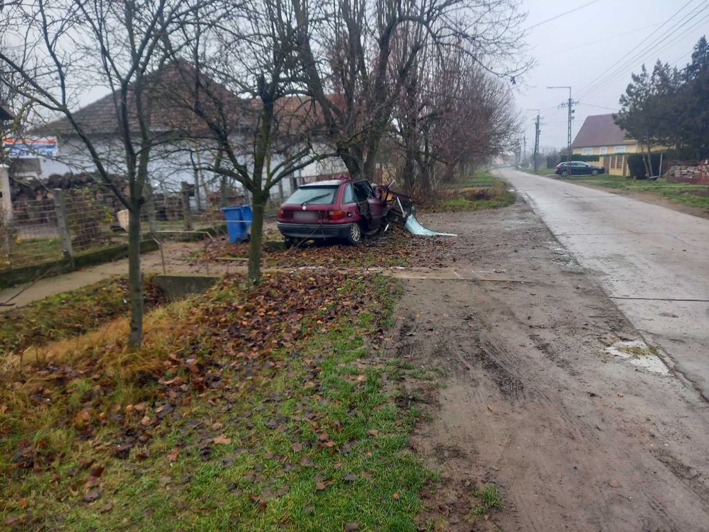 Fának csapódott egy autó Berettyóújfaluban | HAON